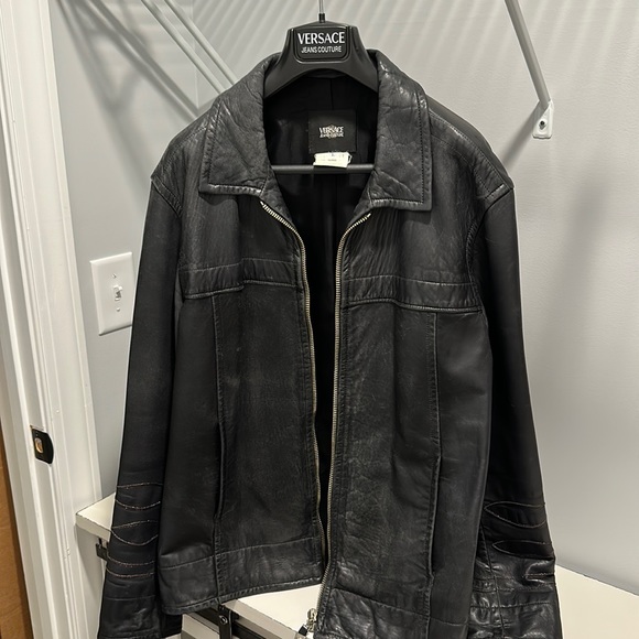 Versace Jeans Collection | Jackets & Coats | Vintage Versace Leather ...